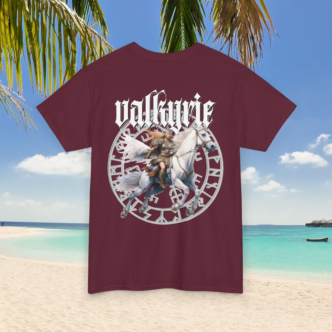 Retro Valkyrie T-shirt: Norse Mythology Back Print, Viking Gift | Honda ...