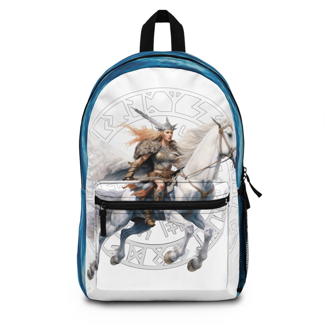 Durable Viking Knight Stylish Viking Students Backpack Unique Viking ...