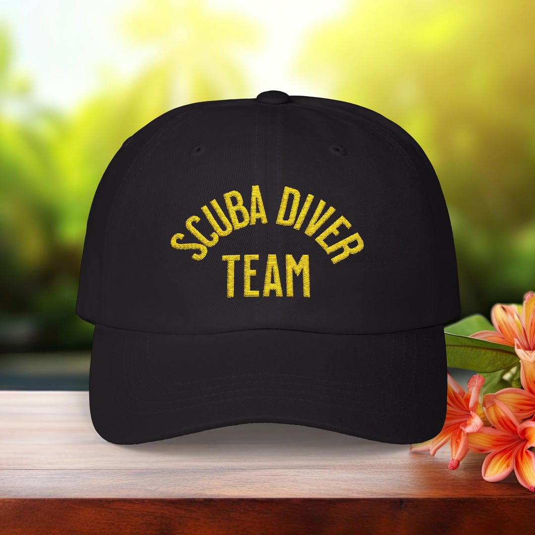 Embroidered Scuba Diver Team Hat Ocean Lover Baseball Cap Underwater ...