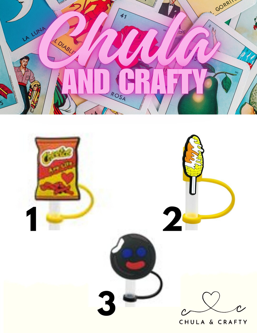 Mexican Candy Straw Toppers - Etsy