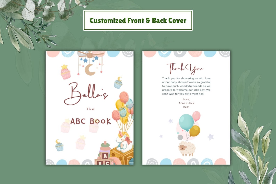 Blank ABC Book Baby's First ABC Book Personalized ABC Coloring Book ...