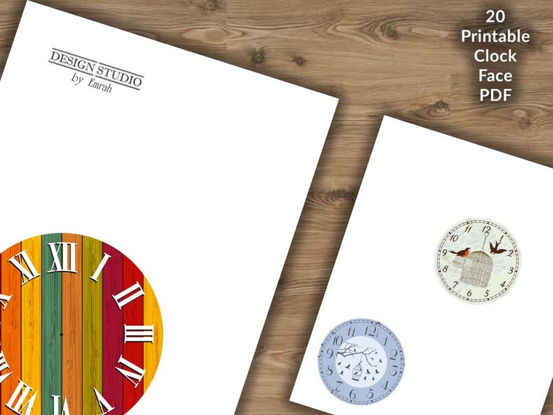 20 Printable Clock Face PDF - Etsy