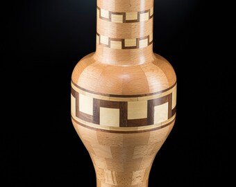 Wooden Turned Segmented Vase With Porthole Feature - Etsy