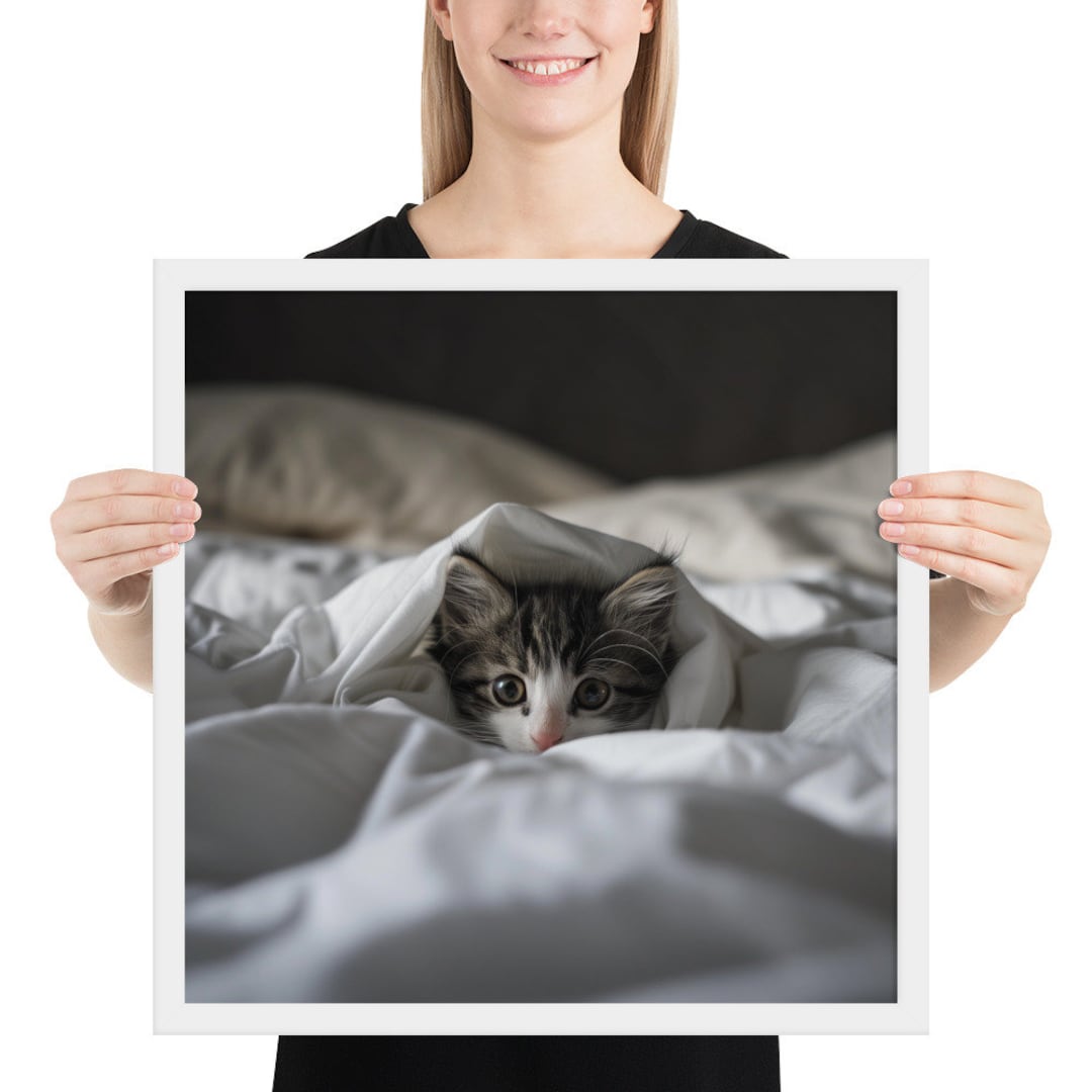 Framed Poster Cute Kitten - Etsy