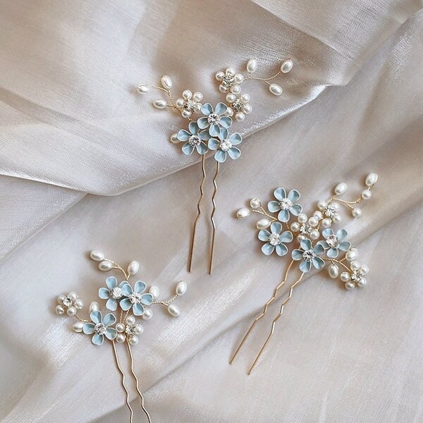 Blue Hair Pin - Etsy