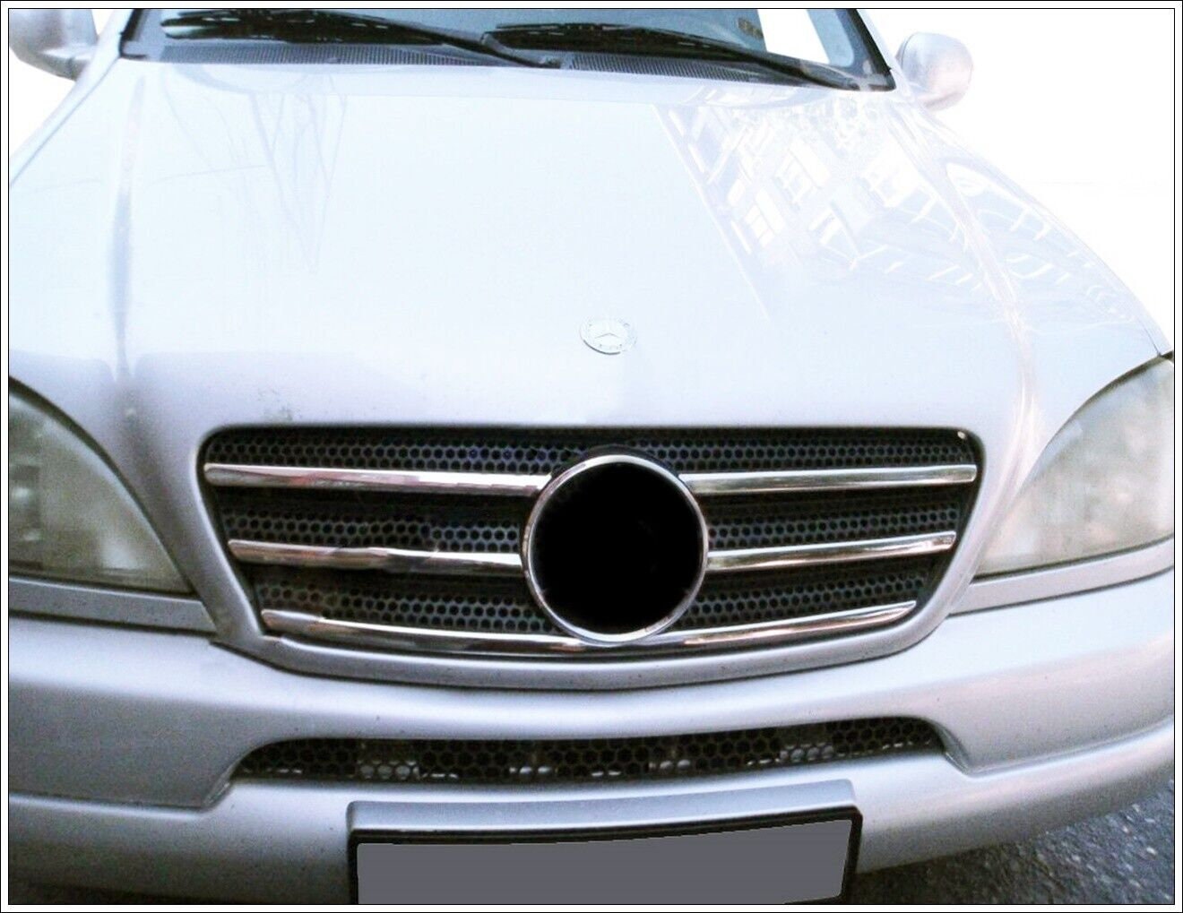 For Mercedes W163 ML 1998 2005 Chrome Front Grill 5 Pcs Stainless Steel ...