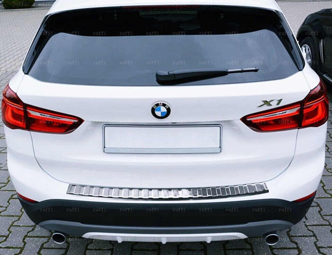 For BMW X1 F48 2014-UP Chrome Rear Bumper Protector BRUSHED Stainless ...