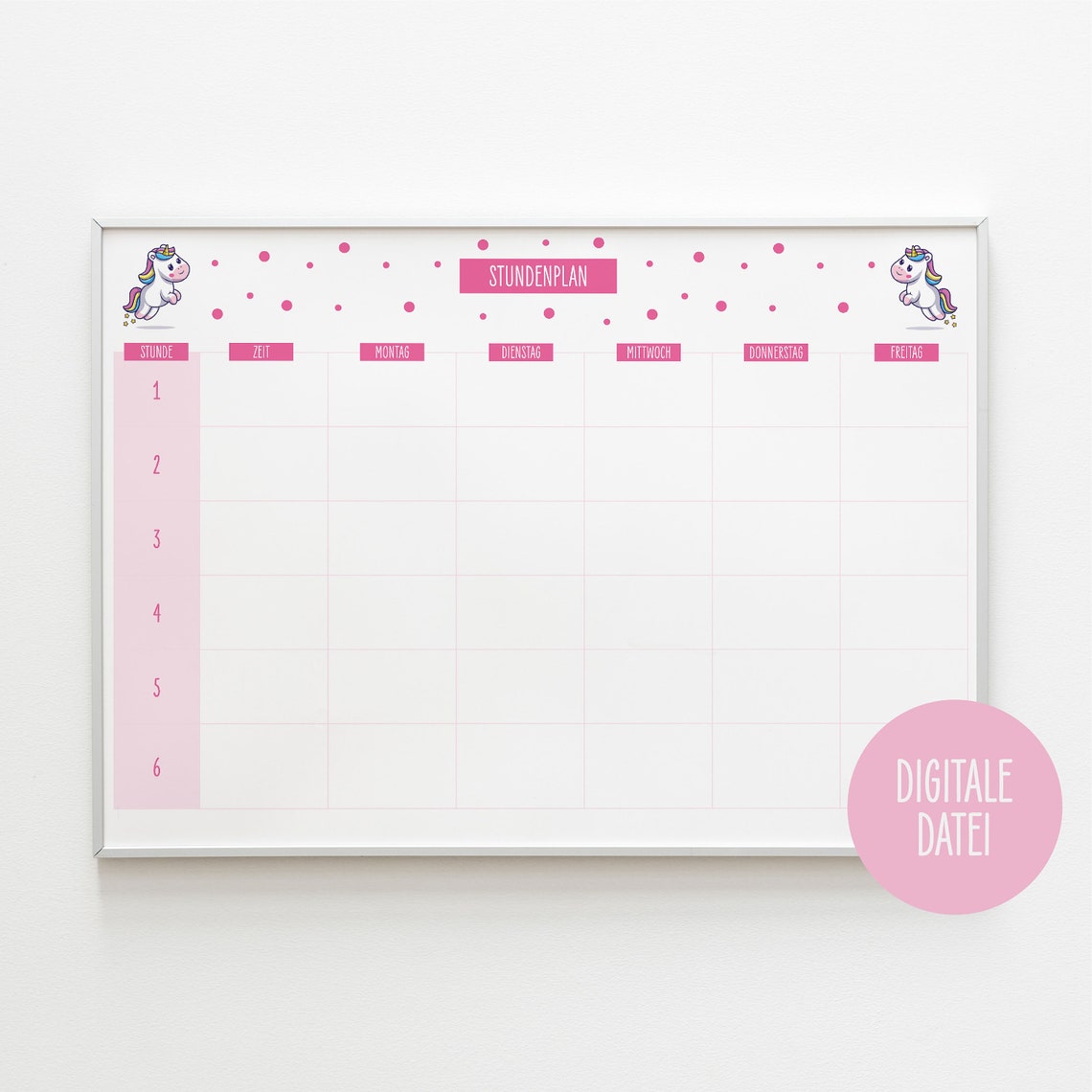 Timetable, School, Schedule, Digital, Download - Etsy