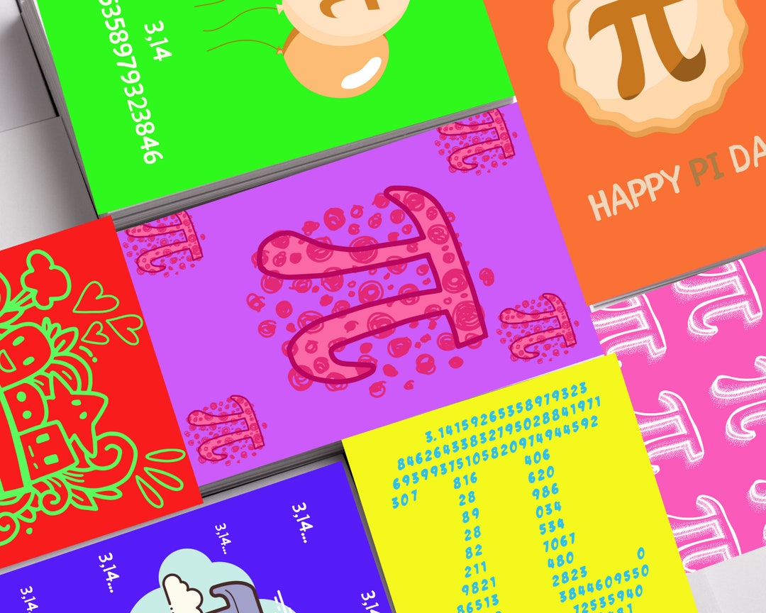 Pi Day Cards Printable 10 Unitsfun Pi Day Cardsdigital Pi - Etsy