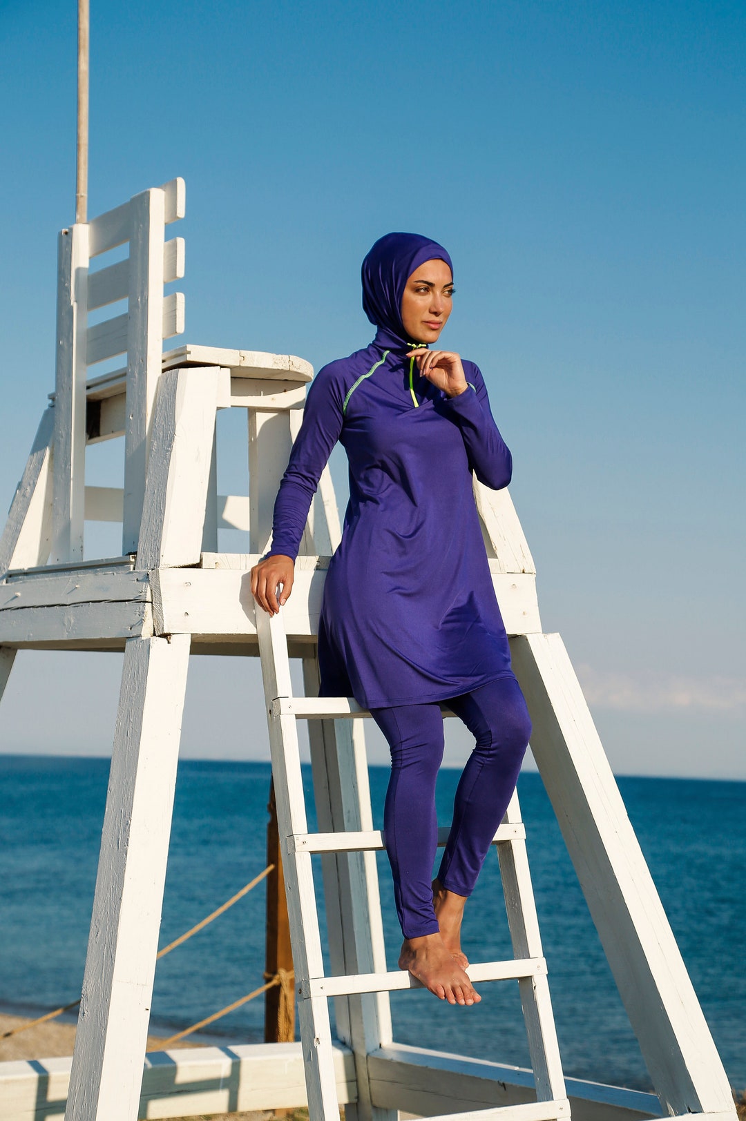 Modest Swimwear Set, Burkini Performance Series, 3 Piece, Long Sleeve ...