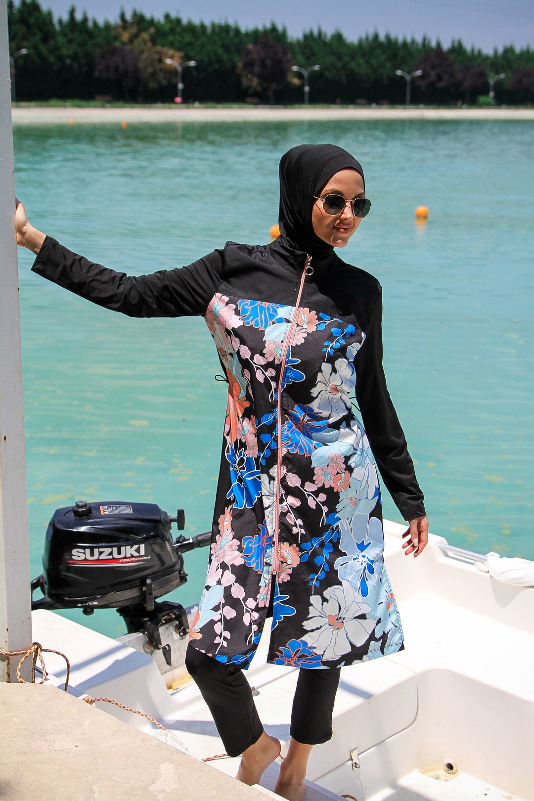 Burkini Summer Dresses Women Modest Swimwear Setparachute - Etsy