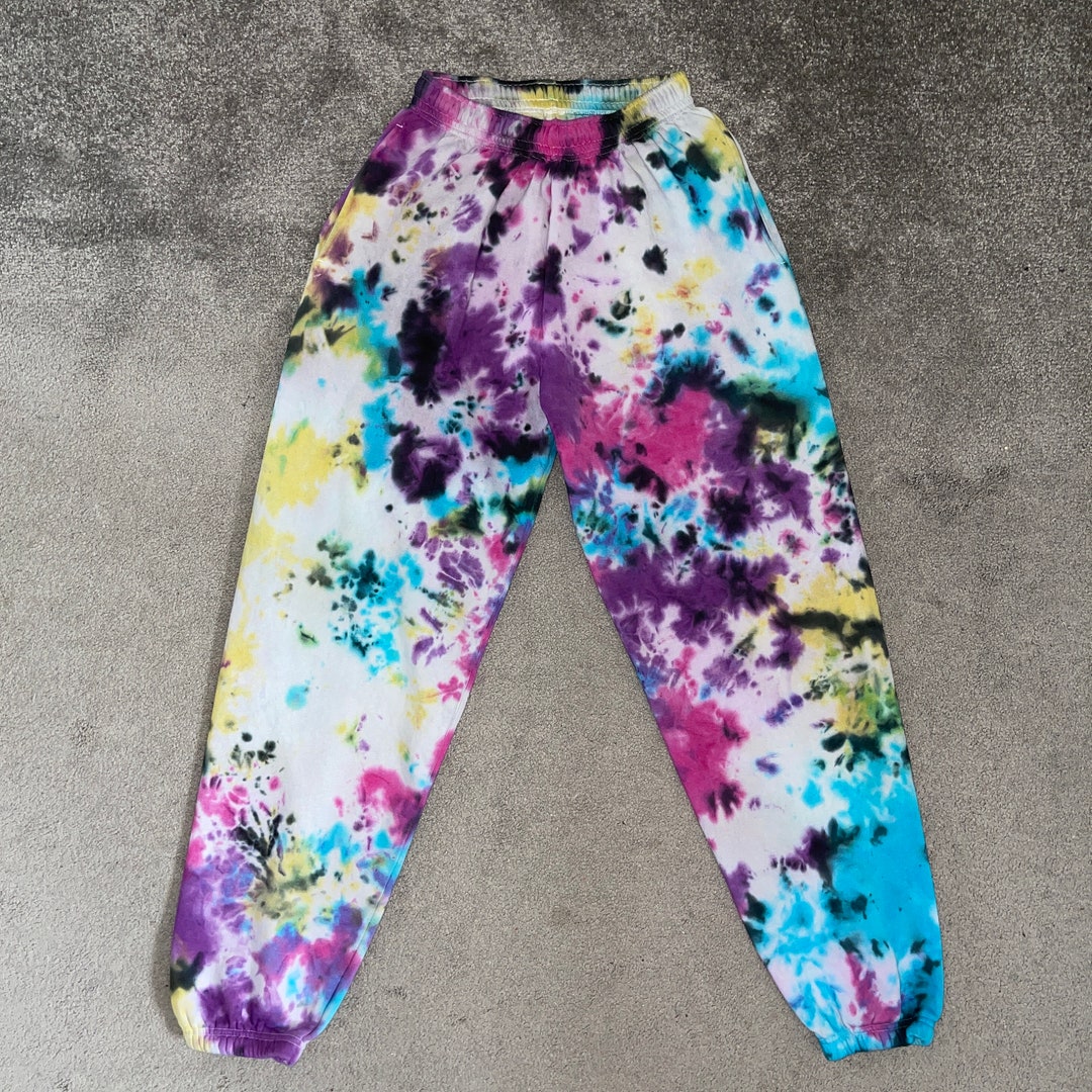 Rainbow Tie Dye Joggers Unisex Adults Thick Cotton Tiedye - Etsy