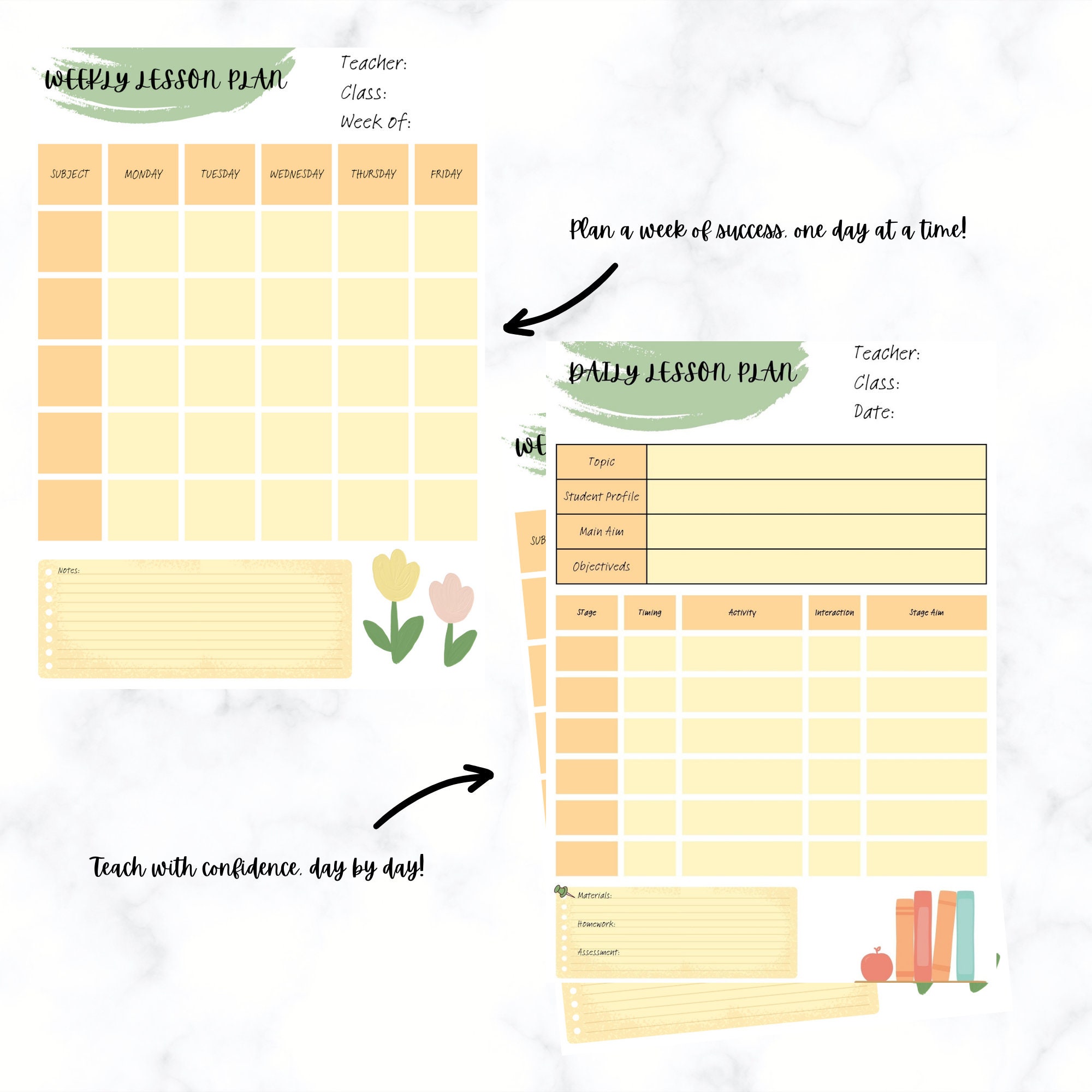 Lesson Plan Templates for Teachers - Etsy