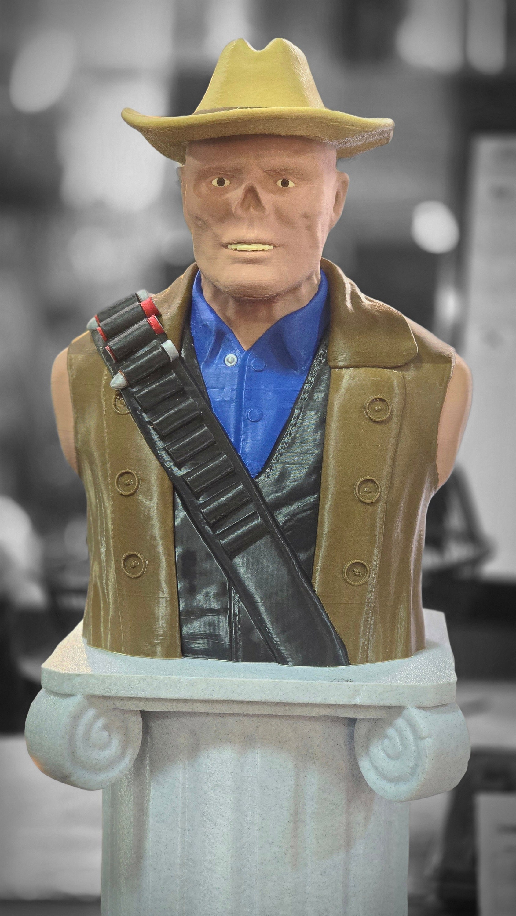 Fallout the Ghoul Bust DIY Paintable 3D Printed Sculpture, Western ...