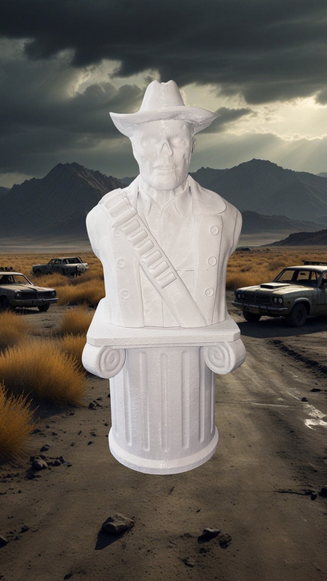 Fallout the Ghoul Bust DIY Paintable 3D Printed Sculpture, Western ...