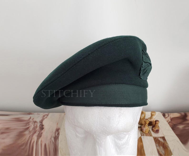 Irish Caubeen Hat, Royal Green Beret, Wool Bonnet, Traditional ...