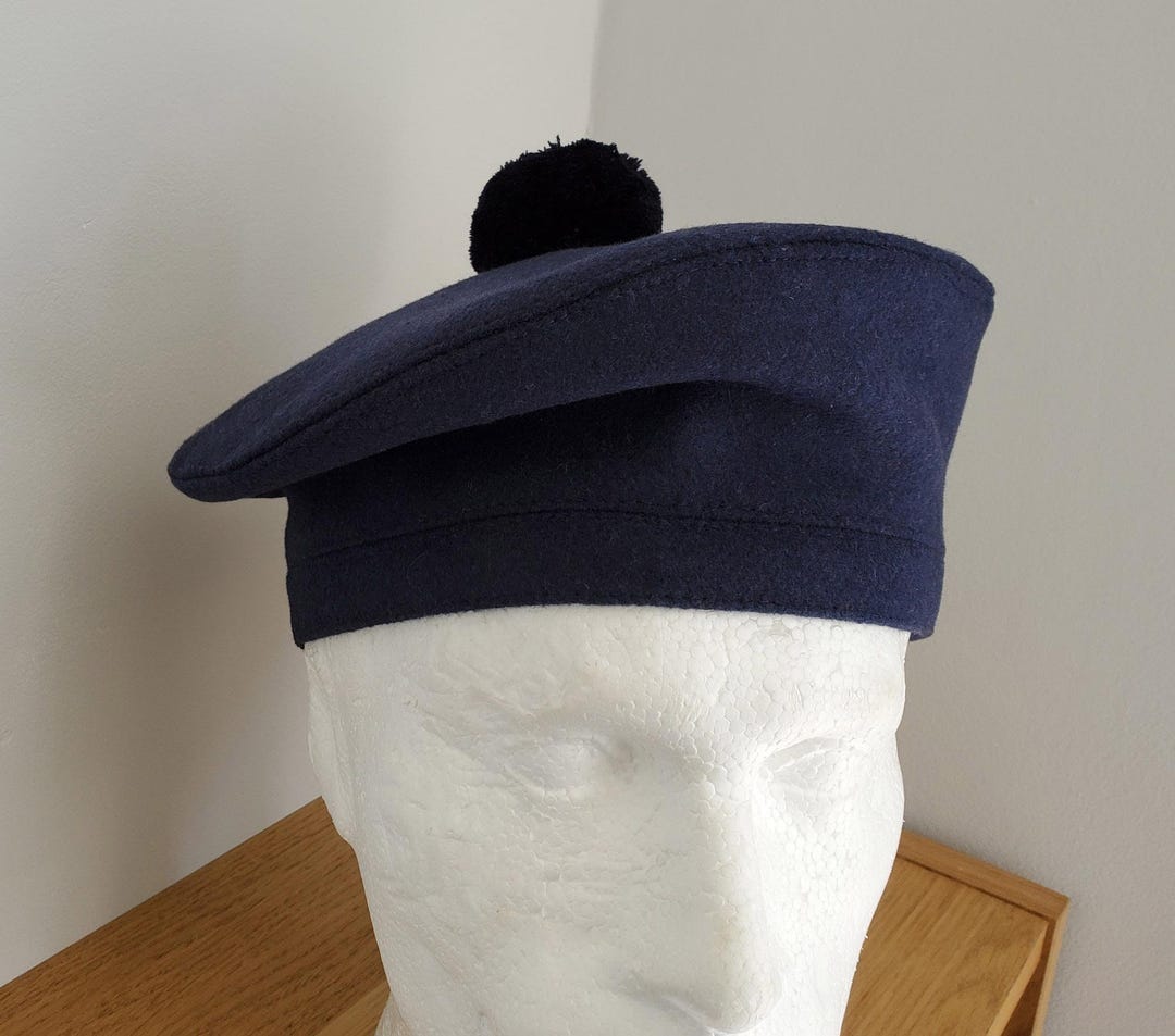 Navy Blue Highlander Tam, Tam O'shanter, Scottish Bonnet, Scottish Tam ...