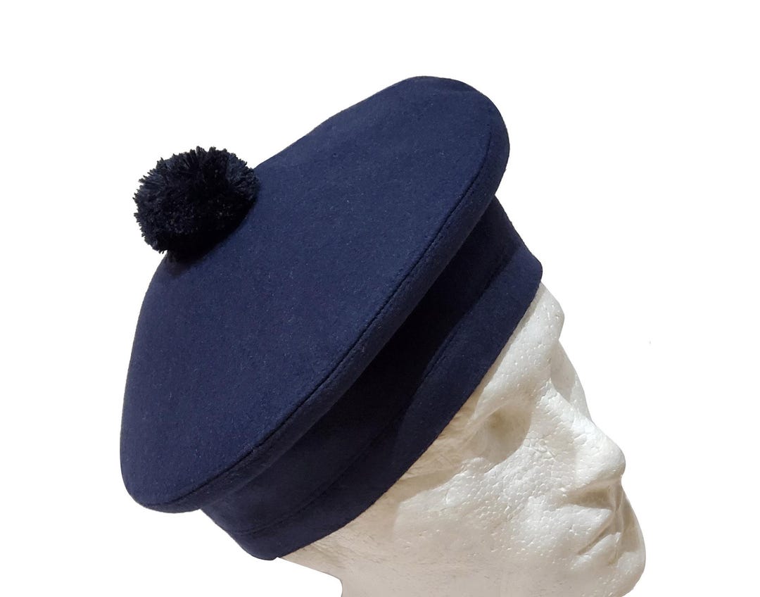 Navy Blue Highlander Tam, Winter Hat, Men's Tam, Party Outfit, Casual ...