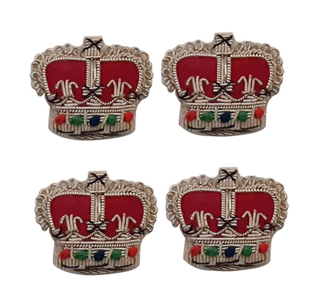 Hand Embroidered Queens Crown Rank, Bullion Wire Badge - Etsy
