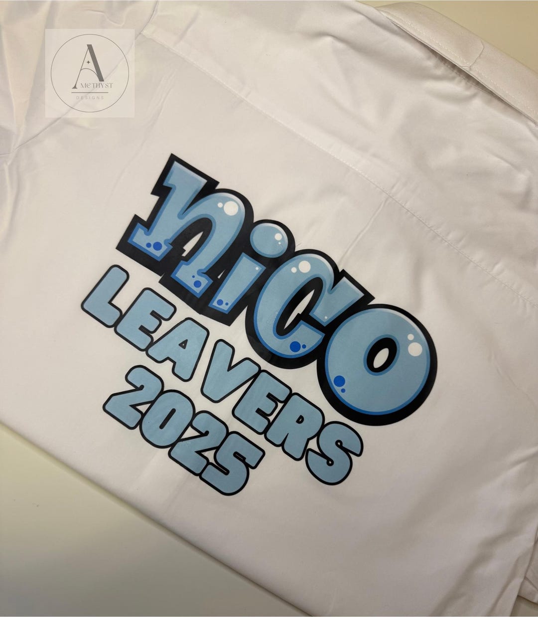 DIY Personalised Iron on Leavers Day Shirt Transfer | Graffiti Style ...