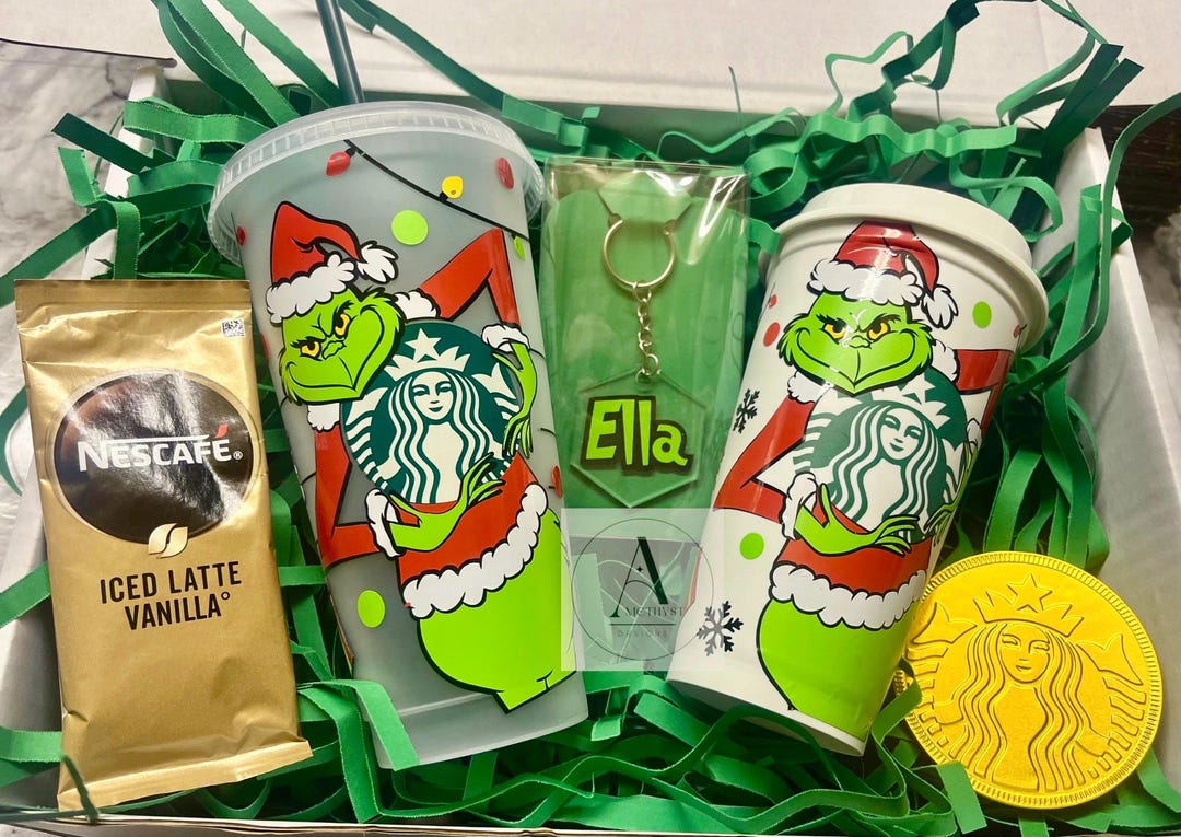 The Grinch Gift Set Starbucks Grinch Cold & Hot Cup Bundle Starbucks ...