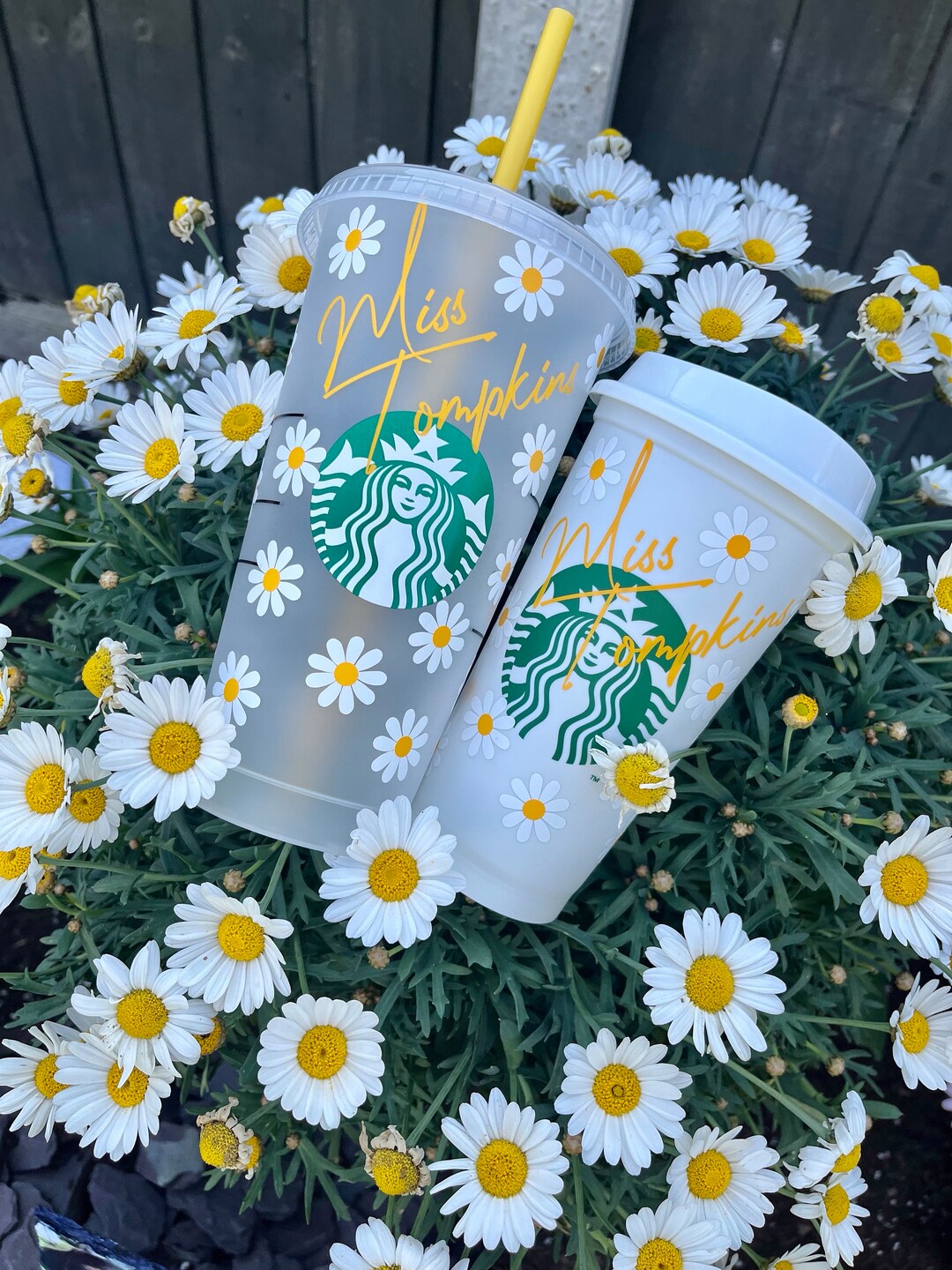 Starbucks Daisy Cold & Hot Cup Bundle Hot and Cold Cup Duo Starbucks ...