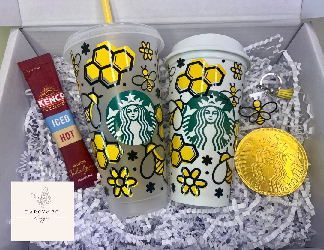Bumble Bee Gift Set Starbucks Bee Cold & Hot Cup Bundle Teacher Gift ...