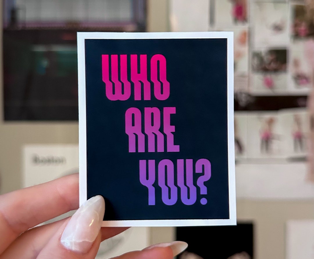 Who Are You? Sticker | Introspective and Spiritual Square Glossy Decal ...