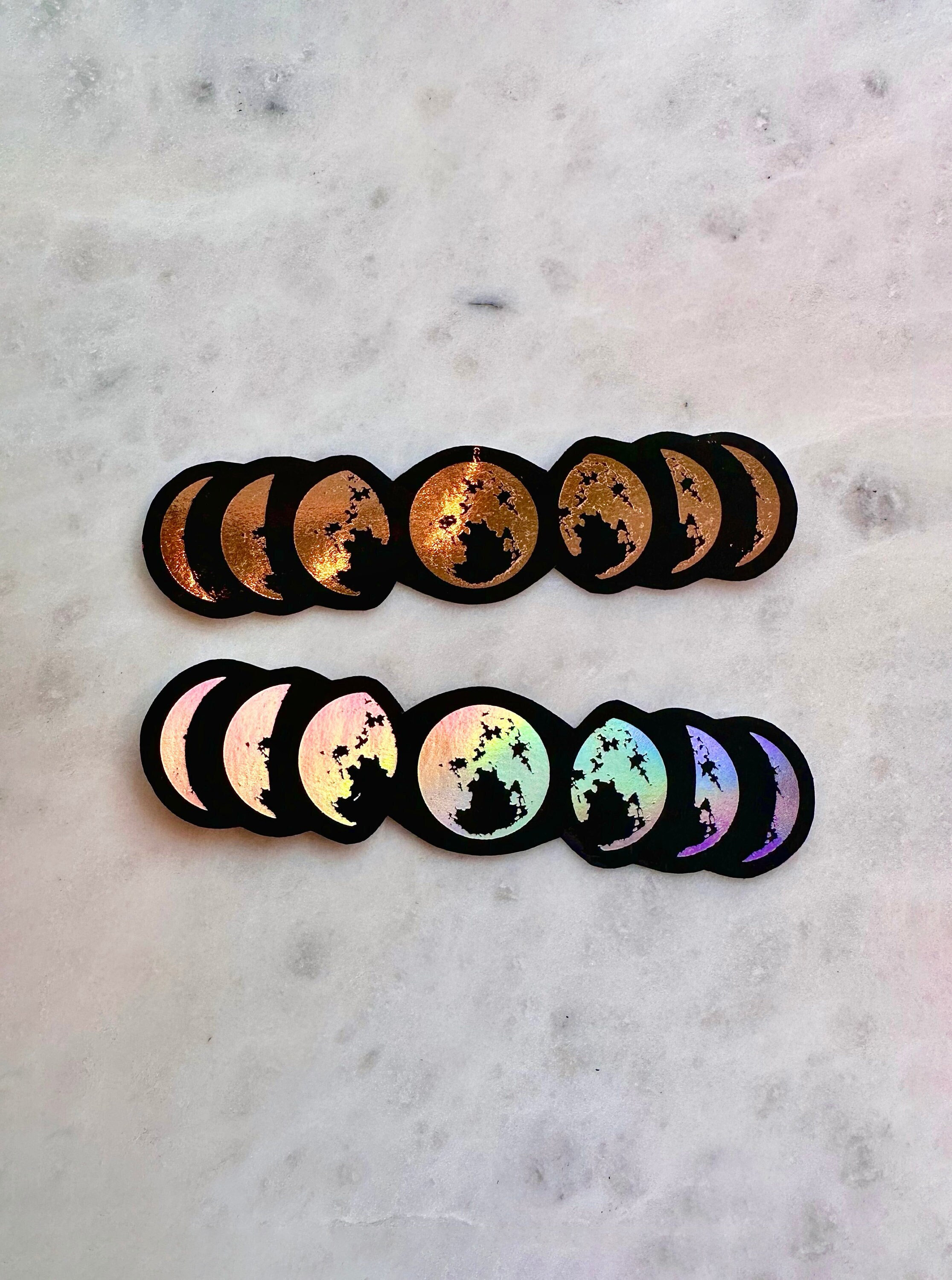 Holographic Moon Phase Sticker: Reflective Waterproof Vinyl Decal - Etsy