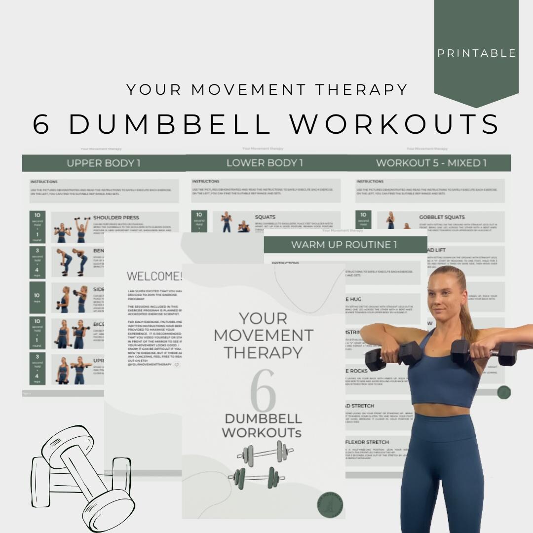DUMBBELL WORKOUT - Home-based Exercise Program for Beginners - 6 ...