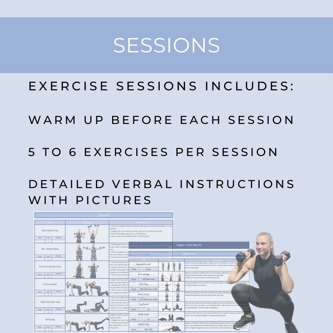 12 Week Dumbbell & Bodyweight Home-based Exercise Program for Beginners ...