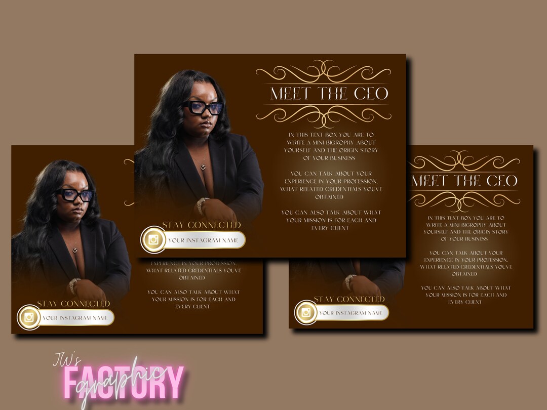 The “meet the CEO” Flyer, Canva Printable, Easy to Edit, Instant ...