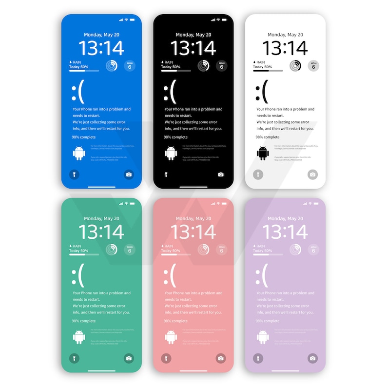 Blue Screen of Death Theme Wallpaper Bundle - 12 Files for iPhone ...