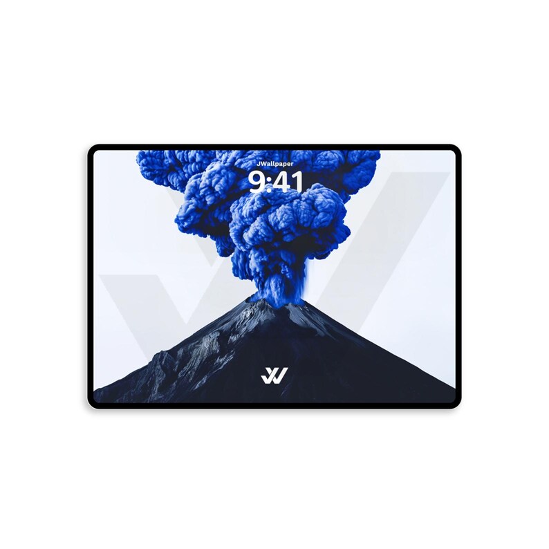 Klein Blue Volcano Eruption Wallpaper Set Volcano Eruption Wallpaper ...