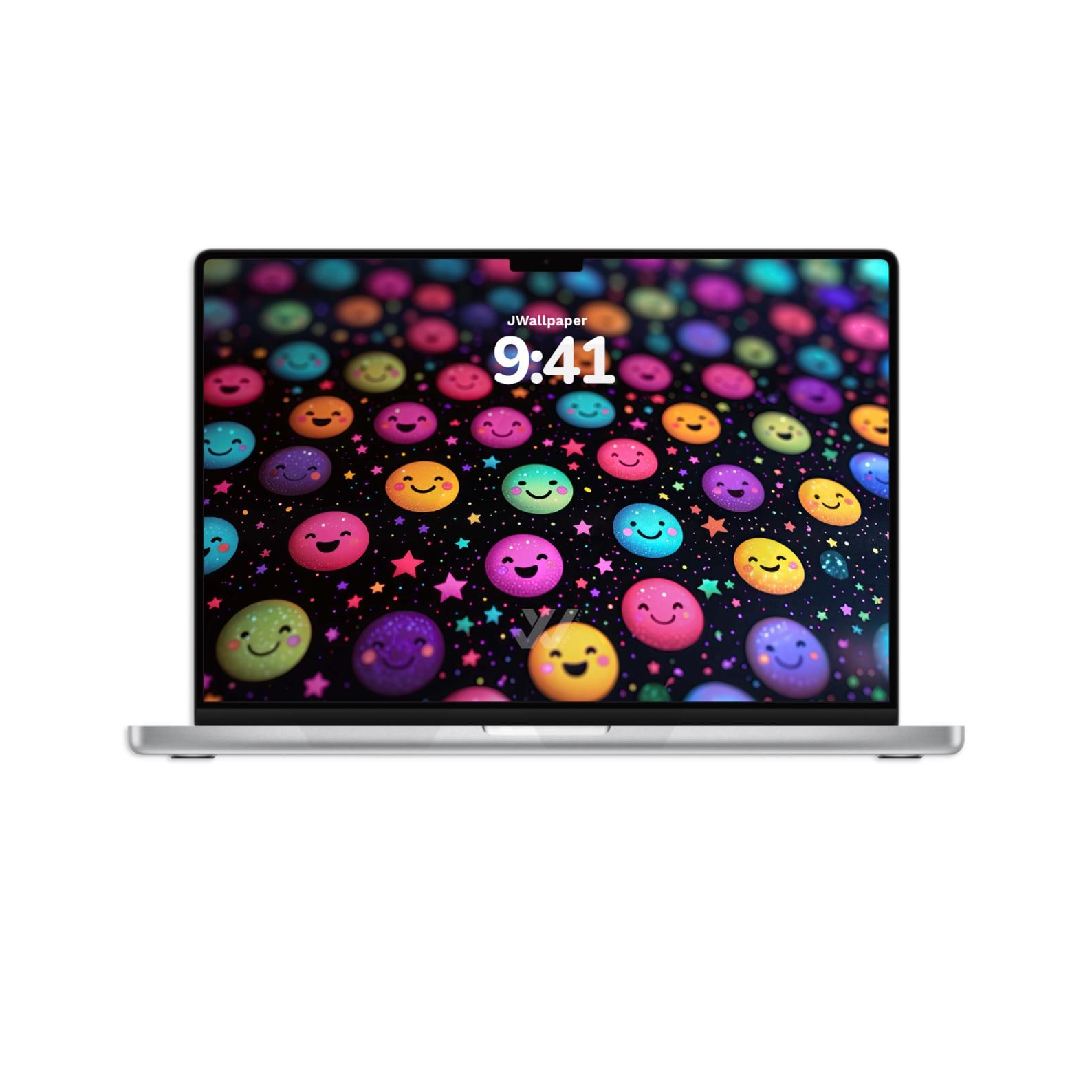 Colorful Smiley Face Digital Wallpaper Set | Playful Celestial ...