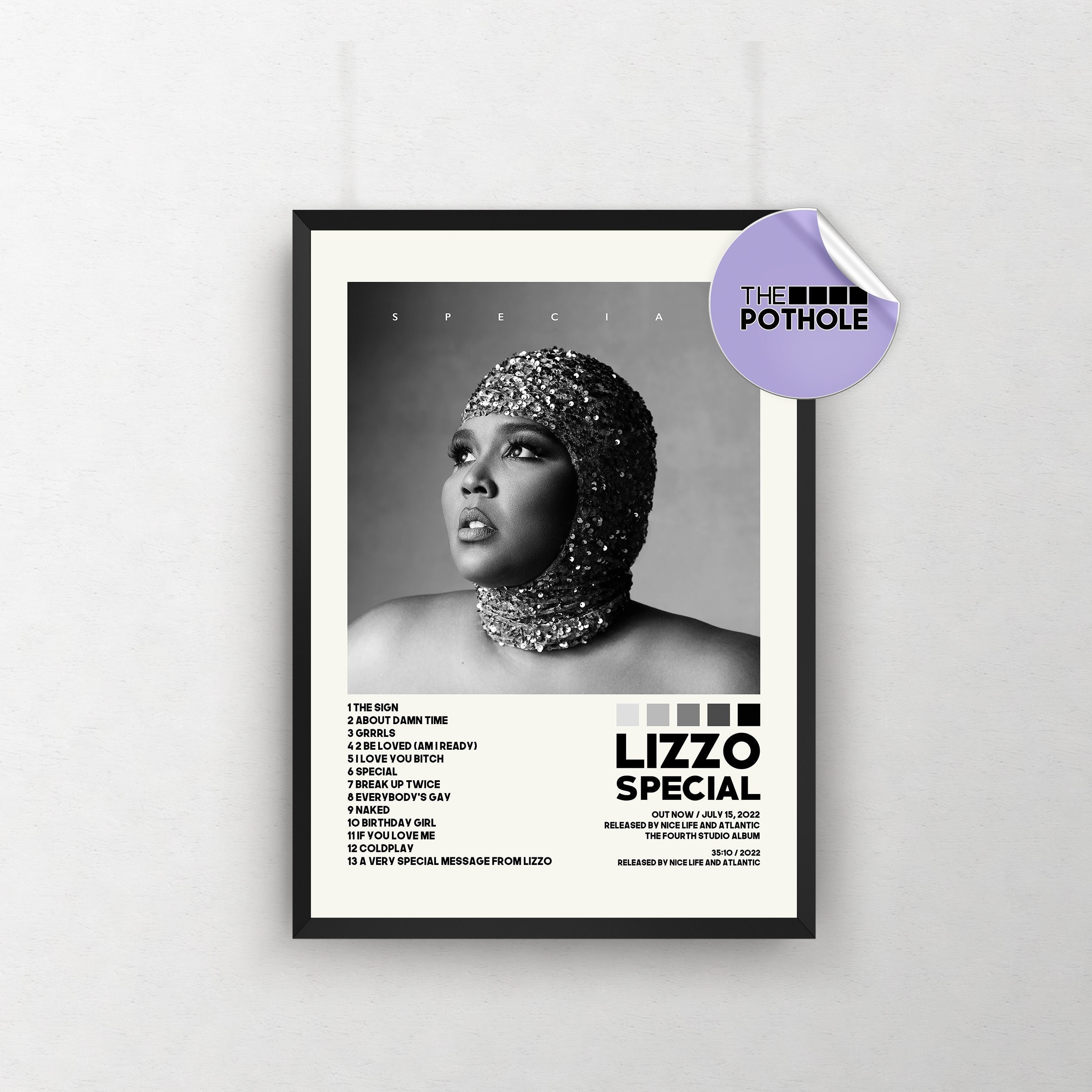 Lizzo Poster | Special Poster | Lizzo, Special, Tracklist Album Cover ...