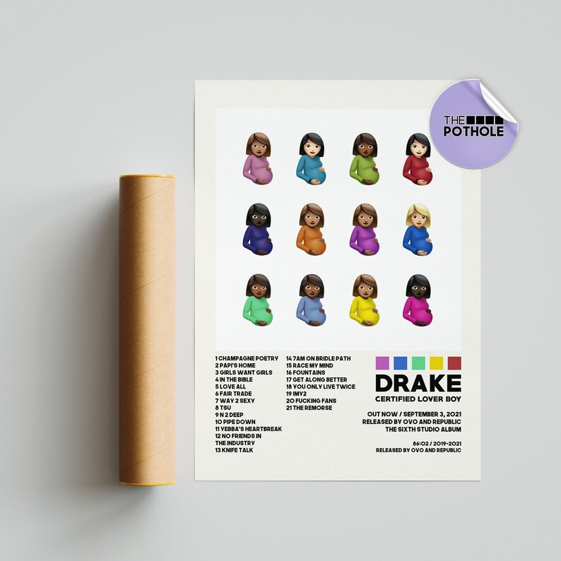 Drake Poster / Certified Lover Boy Poster Album Cover Poster - Etsy