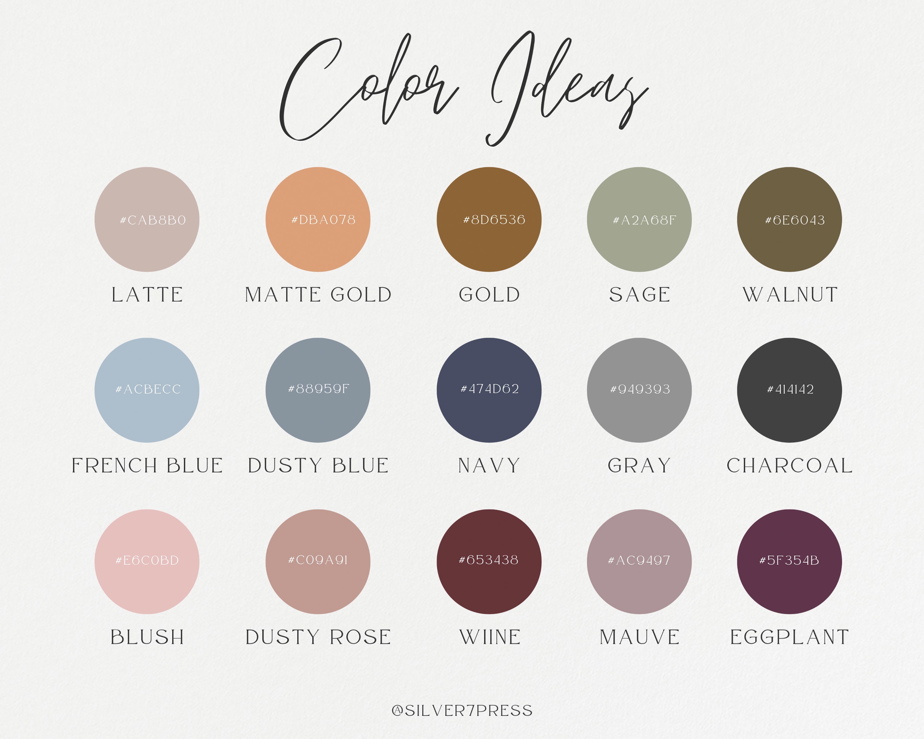 Printable Wedding Invitation Template Set With Circle Florals - Etsy