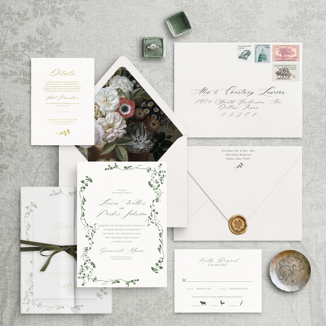 Printable Wedding Invitation & Signage Suite Template With Vintage ...