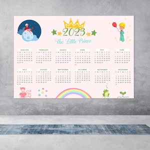 2023-2024-2025 the Little Prince Calendar, Printable Digital Calendar ...