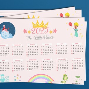 2023-2024-2025 the Little Prince Calendar, Printable Digital Calendar ...