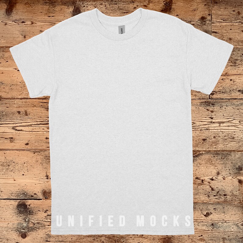 Ash Grey • Gildan 5000 Heavy T-shirt • Mockup / Mock • 300dpi JPG ...