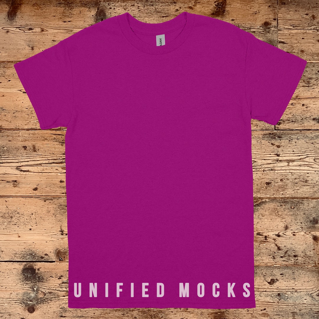 Berry Gildan 5000 Heavy T-shirt • Mockup / Mock • 300dpi JPG / JPEG - Etsy