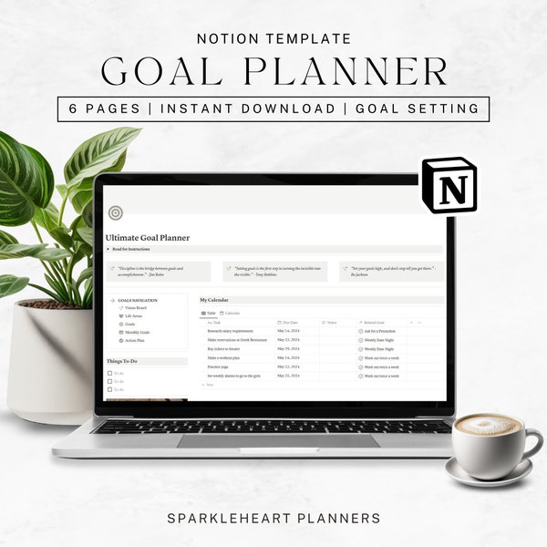 Goal Planner - Etsy