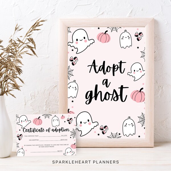 Adopt Ghost Certificate - Etsy