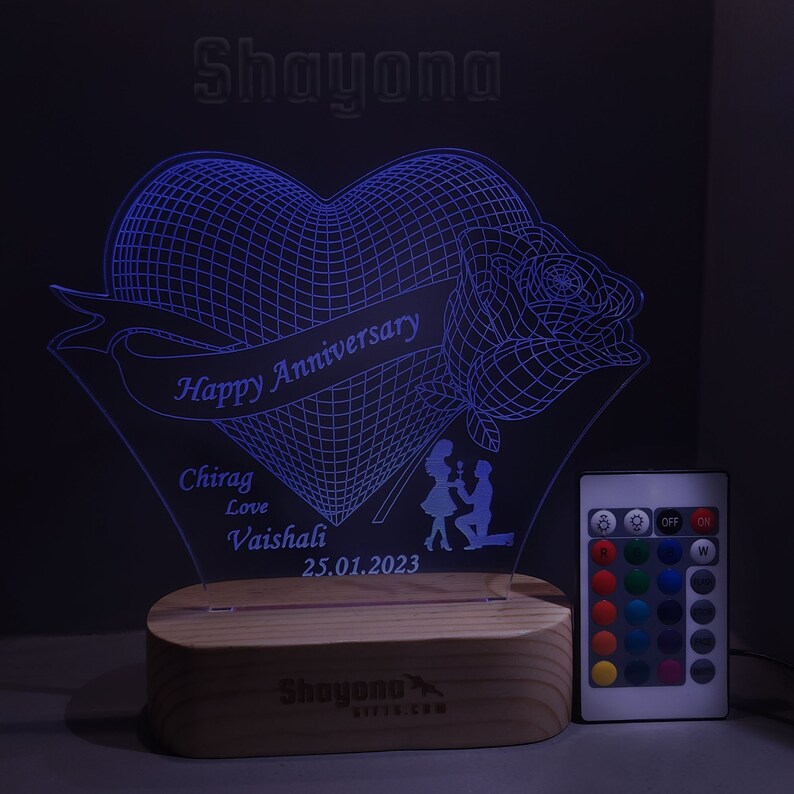 Personalized Custom Acrylic 3D Illusion Night Light Lamp for Home Decor ...