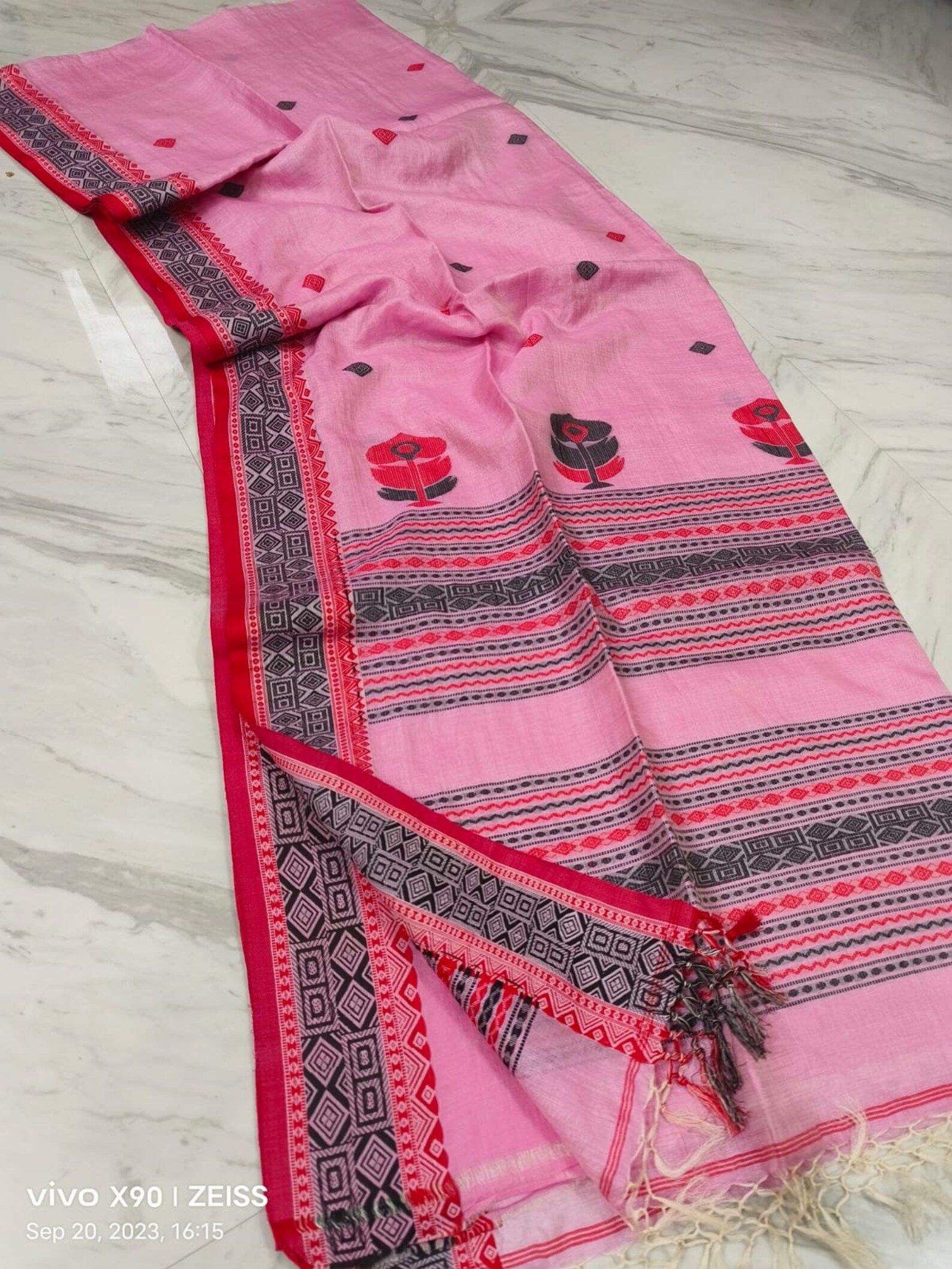 Handloom Exclusive Tasar Jamdani Saree.pure Tasar by Pure Tasar Jamdani ...