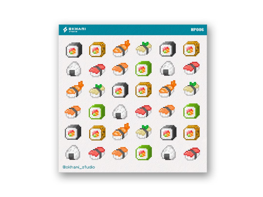 Sushi Sticker Sheet Kawaii Stickers, Japanese Food, Onigiri, Maki ...