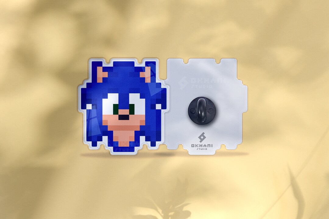 Sonic Acrylic Pin | Sonic the Hedgehog Pin, Costume Pin, Backpack Pin ...