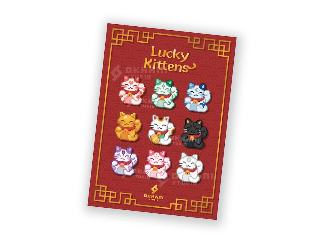 Lucky Cat Art Print | Maneki Neko Wall Decor | Japanese Fortune Cat ...